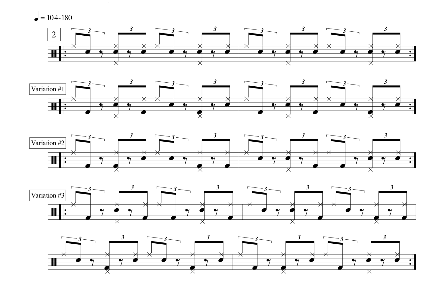 Quarter Note Triplet Exercises Part 1 – Francis' Drumming Blog