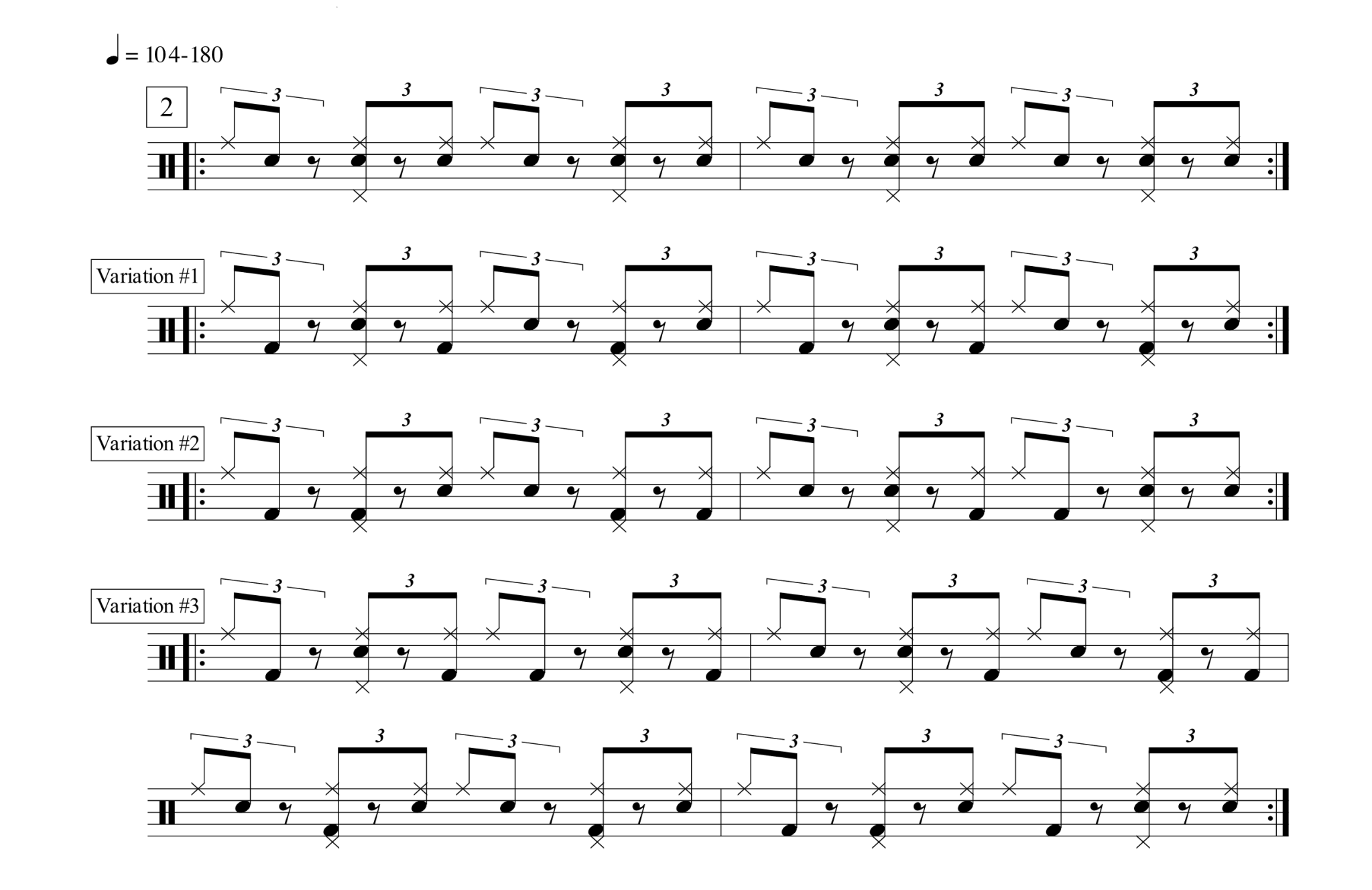 Quarter Note Triplet Exercises Part 1 – Francis' Drumming Blog