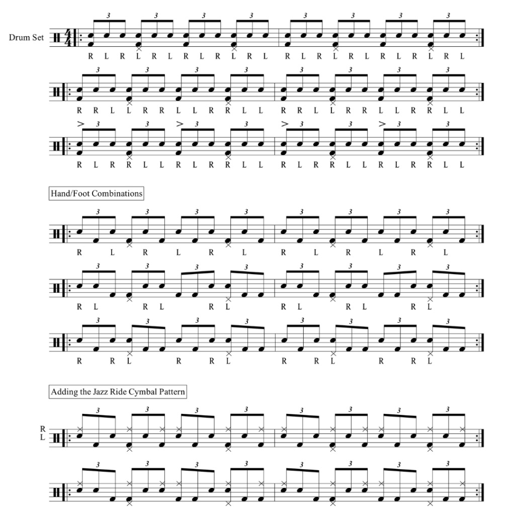 Jazz Independence: Quarter Note Triplets Accent Combinations – Francis ...